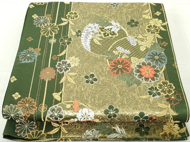 ■■■　サイズ　■■■ 長さ 410cm 幅 30.5cm程 ■■■　商品詳細　■■■ 【正絹・芯なし】 詳細に関しましては、画像をご確認ください。 大変上質な逸品になります。 お安く出品致しますので、是非この機会にいかがでしょうか？ ■■...