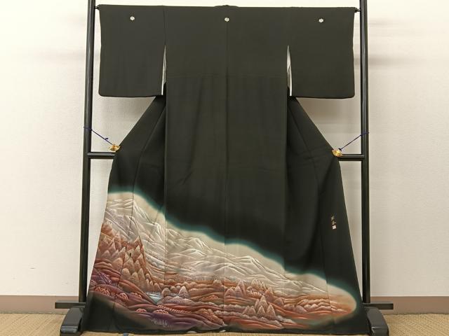 ■■■　サイズ　■■■ 身丈 170cm（肩から） 裄丈 65cm 袖丈 49cm　縫込み 6cm 袖幅 32.5cm 前幅 25cm 後幅 31.5cm 着物縫いこみ 内揚げ 2.5cm 裄 お袖側 約2cm　身頃側 約2cm ■■■　商...