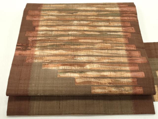 ■■■　サイズ　■■■ 長さ 346.5cm 幅 30cm程 ■■■　商品詳細　■■■ 【正絹】 状態は接写画像のように 胴回りに接ぎがございますが その他特に目立ったシミ汚れなどもなく大変良い状態です。 大変上質な逸品になります。 お安く...