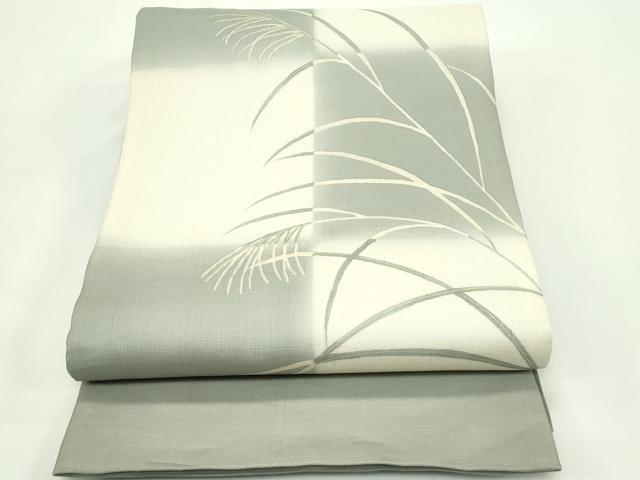 ■■■　サイズ　■■■ 長さ 452cm 幅 30.5cm程 ■■■　商品詳細　■■■ 【正絹】 状態は接写画像のように たれ先上部・太鼓にシミがございますが その他特に目立ったシミ汚れなどもなく大変良い状態です。 大変上質な逸品になります...