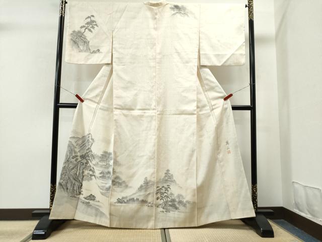 ■■■　サイズ　■■■ 身丈 163cm（肩から） 裄丈 67cm 袖丈 49cm　縫込み 5.5cm 袖幅 34cm 前幅 25cm 後幅 30cm 着物縫いこみ 内揚げ 0cm 裄 お袖側 約2cm　身頃側 約2cm ■■■　商品詳細　...