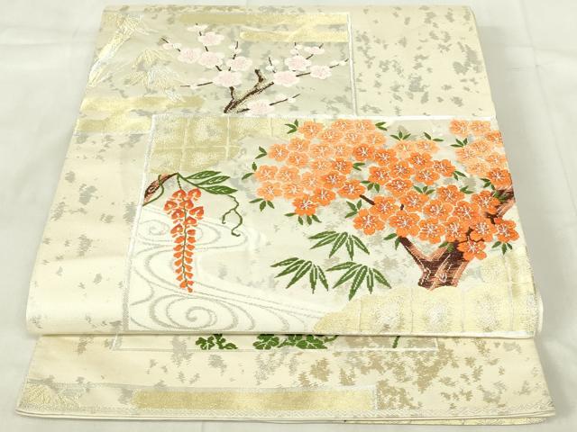 ■■■　サイズ　■■■ 長さ 438cm 幅 31cm程 ■■■　商品詳細　■■■ 【正絹・芯なし】 詳細に関しましては、画像をご確認ください。 大変上質な逸品になります。 お安く出品致しますので、是非この機会にいかがでしょうか？ ※汚れ等...