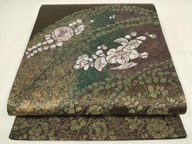 ■■■　サイズ　■■■ 長さ 434cm 幅 30.5cm程 ■■■　商品詳細　■■■ 【正絹】 状態は締めてはおりますが 特に目立ったシミ汚れなどもなく大変良い状態です。 大変上質な逸品になります。 お安く出品致しますので、是非この機会に...