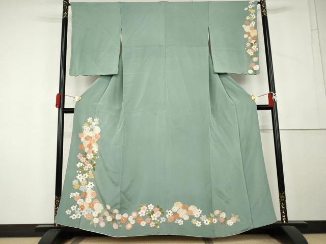 ■■■　サイズ　■■■ 身丈 158cm（肩から） 裄丈 66cm 袖丈 56cm　縫込み 3.5cm 袖幅 34.5cm 前幅 24.5cm 後幅 29.5cm 着物縫いこみ 内揚げ 6.5cm 裄 お袖側 約1cm　身頃側 約2cm ■...