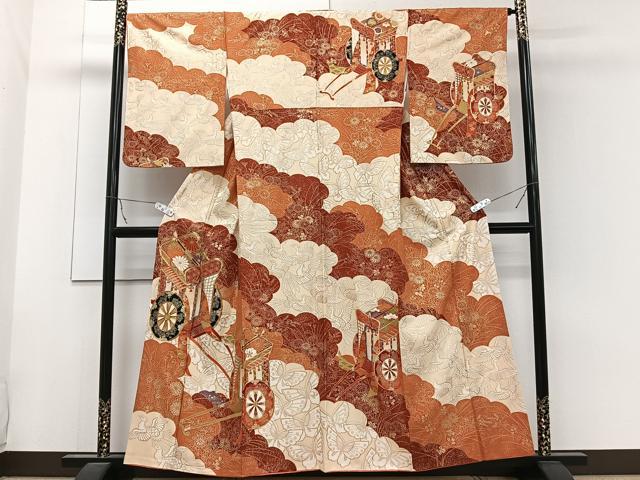 ■■■　サイズ　■■■ 身丈 156.5cm（肩から） 裄丈 65.5cm 袖丈 56.5cm　縫込み 7cm 袖幅 34cm 前幅 23cm 後幅 28.5cm 着物縫いこみ 内揚げ 4.5cm 裄 お袖側 約0cm　身頃側 約1.5cm...