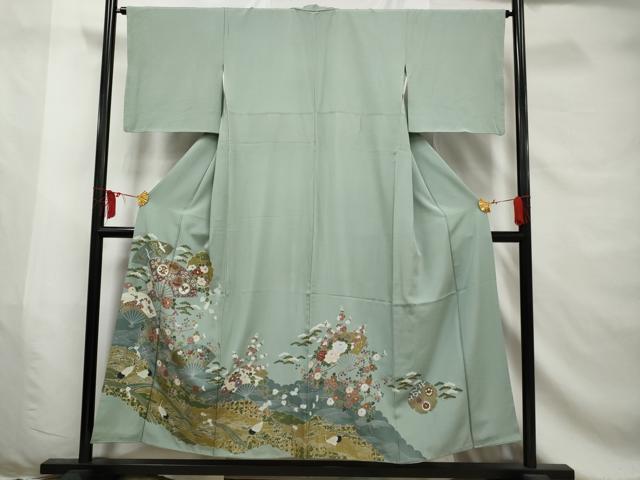 ■■■　サイズ　■■■ 身丈 150.5cm（肩から） 裄丈 65.5cm 袖丈 46cm　縫込み 6cm 袖幅 34cm 前幅 24.5cm 後幅 30cm 着物縫いこみ 内揚げ 10cm 裄 お袖側 約3cm　身頃側 約3cm ■■■　...