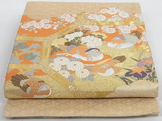 ■■■　サイズ　■■■ 長さ 438cm 幅 30.5cm程 ■■■　商品詳細　■■■ 【正絹】 詳細に関しましては、画像をご確認ください。 大変上質な逸品になります。 お安く出品致しますので、是非この機会にいかがでしょうか？ ■■■　注意...