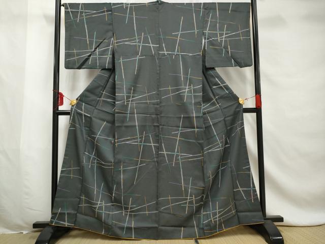 ■■■　サイズ　■■■ 身丈 163.5cm（肩から） 裄丈 66.5cm 袖丈 49cm　縫込み 2.5cm 袖幅 33.5cm 前幅 25cm 後幅 31.5cm 着物縫いこみ 内揚げ 0cm 裄 お袖側 約2cm　身頃側 約1.5cm...