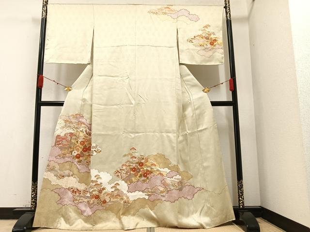 ■■■　サイズ　■■■ 身丈 163cm（肩から） 裄丈 66.5cm 袖丈 48cm　縫込み 2cm 袖幅 34cm 前幅 24.5cm 後幅 30.5cm 着物縫いこみ 内揚げ 7cm 裄 お袖側 約1cm　身頃側 約1cm ■■■　商...