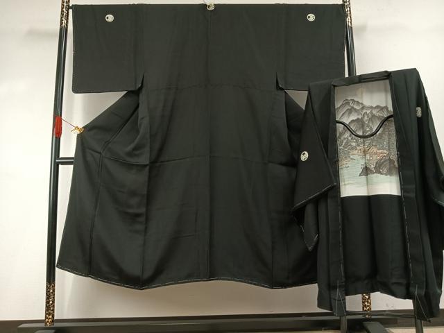 ■■■　サイズ　■■■ 【着物】 身丈 140cm（肩から） 裄丈 68cm 袖丈 46cm　縫込み 5.5cm 袖幅 34cm 前幅 25cm 後幅 30cm 着物縫いこみ 内揚げ 8cm 裄 お袖側 約2.5cm　身頃側 約1cm 【羽...
