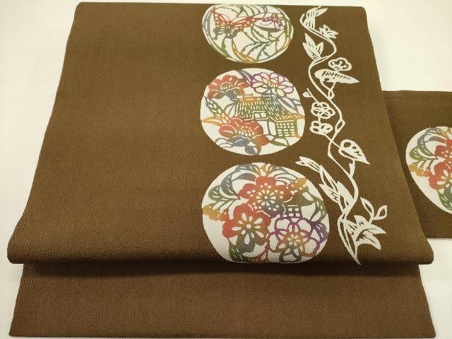 ■■■　サイズ　■■■ 長さ 372cm 幅 30.5cm程 ■■■　商品詳細　■■■ 【正絹】 状態は接写画像のように 太鼓上部に薄い汚れがございますが その他特に目立ったシミ汚れなどもなく大変良い状態です。 大変上質な逸品になります。 ...