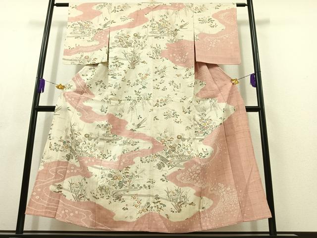 ■■■　サイズ　■■■ 身丈 152cm（肩から） 裄丈 59cm 袖丈 49cm　縫込み 6cm 袖幅 29cm 前幅 24cm 後幅 30cm 着物縫いこみ 内揚げ 9cm 裄 お袖側 約5cm　身頃側 約3cm ■■■　商品詳細　■■...