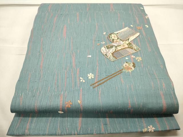 ■■■　サイズ　■■■ 長さ 456cm 幅 30.5cm程 ■■■　商品詳細　■■■ 【正絹】 状態は締めてはおりますが 特に目立ったシミ汚れなどもなく大変良い状態です。 大変上質な逸品になります。 お安く出品致しますので、是非この機会に...