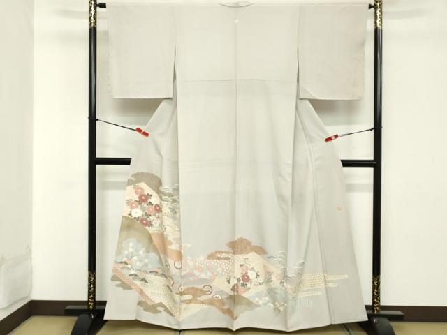 ■■■　サイズ　■■■ 身丈 160.5cm（肩から） 裄丈 64cm 袖丈 47cm　縫込み 6cm 袖幅 33cm 前幅 24cm 後幅 30cm 着物縫いこみ 内揚げ 5cm 裄 お袖側 約4cm　身頃側 約4cm ■■■　商品詳細　...