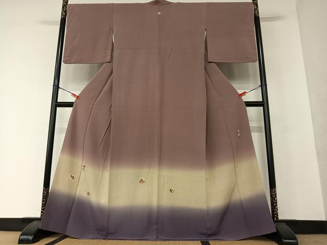 平和屋着物○蓑虫工芸作家 田尾笛秋 色留訪問着 紬地