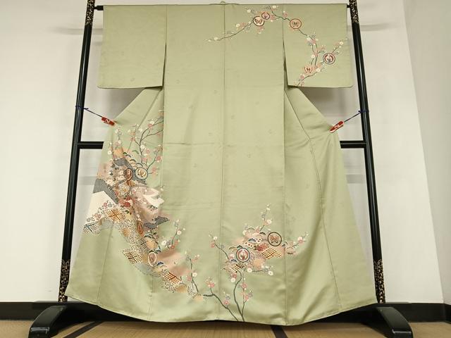 ■■■　サイズ　■■■ 身丈 159.5cm（肩から） 裄丈 64cm 袖丈 50cm　縫込み 5cm 袖幅 33.5cm 前幅 24.5cm 後幅 29.5cm 着物縫いこみ 内揚げ 6.5cm 裄 お袖側 約2cm　身頃側 約3.5cm...