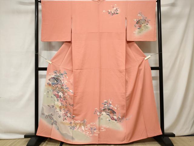 ■■■　サイズ　■■■ 身丈 161cm（肩から） 裄丈 66cm 袖丈 47cm　縫込み 7cm 袖幅 35cm 前幅 25cm 後幅 31cm 着物縫いこみ 内揚げ 9cm 裄 お袖側 約1cm　身頃側 約4cm ■■■　商品詳細　■■...