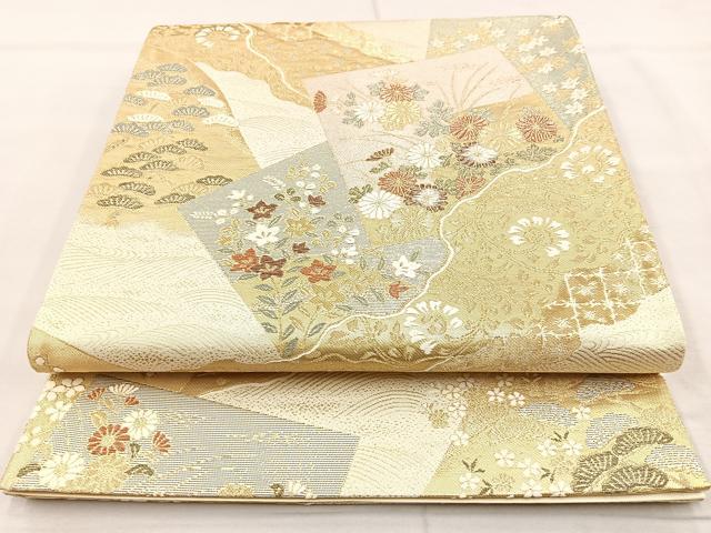 ■■■　サイズ　■■■ 長さ 428cm 幅 31cm程 ■■■　商品詳細　■■■ 【正絹・芯なし】 詳細に関しましては、画像をご確認ください。 大変上質な逸品になります。 お安く出品致しますので、是非この機会にいかがでしょうか？ ※汚れ等...