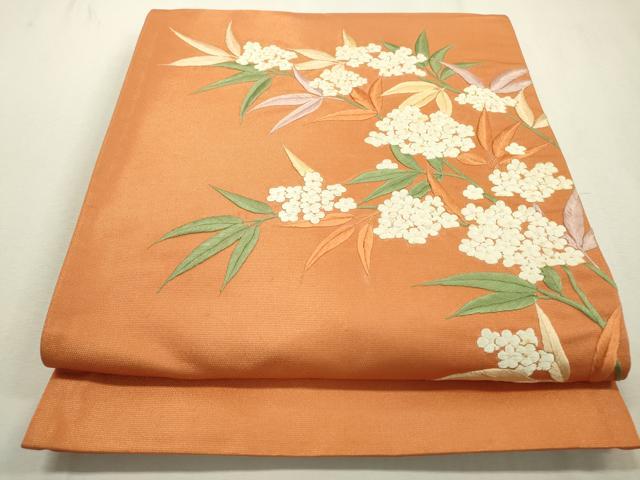■■■　サイズ　■■■ 長さ 428cm 幅 30.5cm程 ■■■　商品詳細　■■■ 【正絹・芯なし】 状態は接写画像のように 表地所々・裏地に薄い汚れがございます。 大変上質な逸品になります。 お安く出品致しますので、是非この機会にいか...