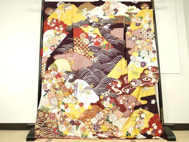 ■■■　サイズ　■■■ 身丈 173cm（肩から） 裄丈 71cm 袖丈 108cm　縫込み 9cm 袖幅 36cm 前幅 24cm 後幅 30cm 着物縫いこみ 内揚げ 2.5cm 裄 お袖側 約2cm　身頃側 約3cm ■■■　商品詳細...