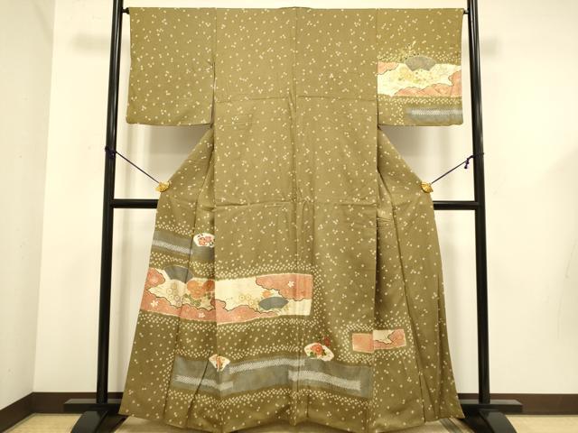 ■■■　サイズ　■■■ 身丈 160cm（肩から） 裄丈 65.5cm 袖丈 47.5cm　縫込み 9cm 袖幅 33cm 前幅 24.5cm 後幅 32cm 着物縫いこみ 内揚げ 3.5cm 裄 お袖側 約2.5cm　身頃側 約3cm ■...