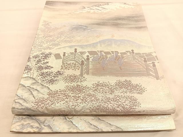 ■■■　サイズ　■■■ 長さ 418cm 幅 30.5cm程 ■■■　商品詳細　■■■ 【正絹・芯なし】 詳細に関しましては、画像をご確認ください。 大変上質な逸品になります。 お安く出品致しますので、是非この機会にいかがでしょうか？ ※汚...