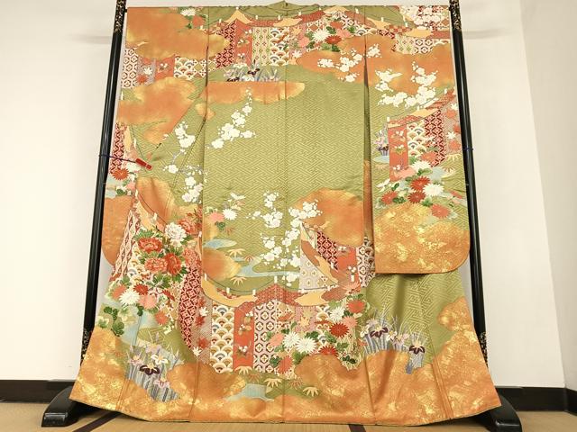 ■■■　サイズ　■■■ 身丈 167cm（肩から） 裄丈 66.5cm 袖丈 112cm　縫込み 5cm 袖幅 34cm 前幅 25cm 後幅 31cm 着物縫いこみ 内揚げ 3cm 裄 お袖側 約1cm　身頃側 約2.5cm ■■■　商品...