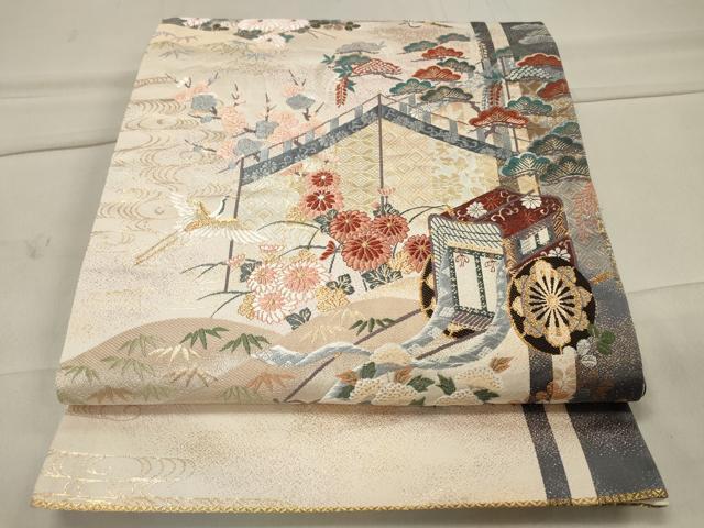 ■■■　サイズ　■■■ 長さ 432cm 幅 30.5cm程 ■■■　商品詳細　■■■ 【正絹・芯なし・関西仕立て】 詳細に関しましては、画像をご確認ください。 大変上質な逸品になります。 お安く出品致しますので、是非この機会にいかがでしょ...