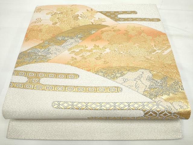 ■■■　サイズ　■■■ 長さ 456cm 幅 30.5cm程 ■■■　商品詳細　■■■ 【正絹・芯なし】 詳細に関しましては、画像をご確認ください。 大変上質な逸品になります。 お安く出品致しますので、是非この機会にいかがでしょうか？ ■■...