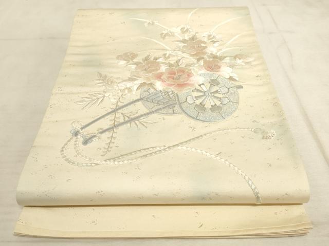 ■■■　サイズ　■■■ 長さ 428cm 幅 30.5cm程 ■■■　商品詳細　■■■ 【正絹】 詳細に関しましては、画像をご確認ください。 大変上質な逸品になります。 お安く出品致しますので、是非この機会にいかがでしょうか？ ※若干たたみ...