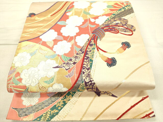 ■■■　サイズ　■■■ 長さ 434cm 幅 30.5cm程 ■■■　商品詳細　■■■ 【正絹・芯なし】 詳細に関しましては、画像をご確認ください。 大変上質な逸品になります。 お安く出品致しますので、是非この機会にいかがでしょうか？ ■■...