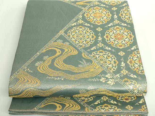 ■■■　サイズ　■■■ 長さ 460cm　幅 31cm程 ■■■　商品詳細　■■■ 【正絹】 状態は締めてはおりますが 特に目立ったシミ汚れなどもなく大変良い状態です。 紋屋井関は室町時代から500年以上続いている日本で一番古い機屋です。 ...