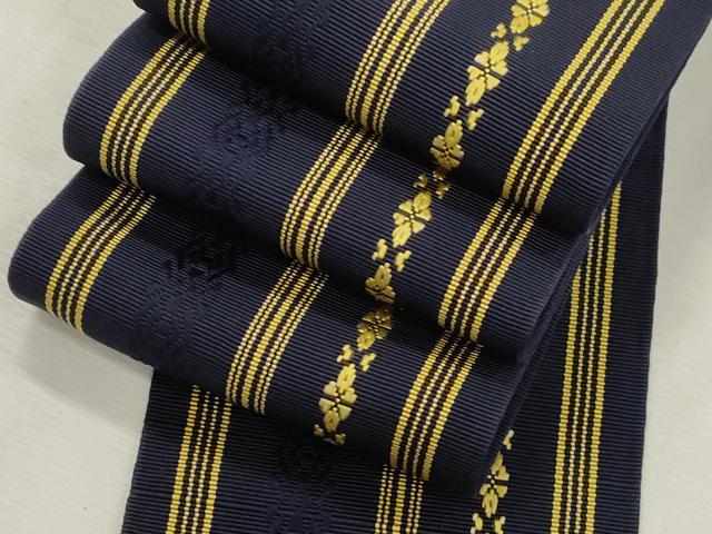 ■■■　サイズ　■■■ 長さ 368cm 幅 8.5cm程 ■■■　商品詳細　■■■ 【正絹】 状態は締めてはおりますが 特に目立ったシミ汚れなどもなく大変良い状態です。 本場筑前博多織は、 福岡県福岡市博多区やその周辺で生産される絹織物で...