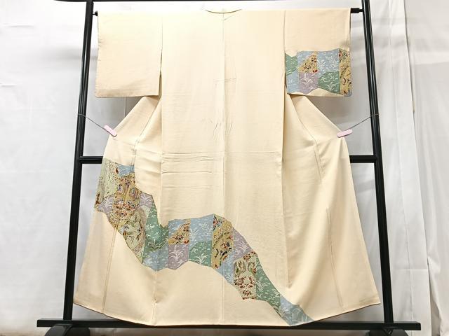 ■■■　サイズ　■■■ 身丈 154cm（肩から） 裄丈 62.5cm 袖丈 46cm　縫込み 5.5cm 袖幅 32cm 前幅 24cm 後幅 30.5cm 着物縫いこみ 内揚げ 0cm 裄 お袖側 約2.5cm　身頃側 約1.5cm ■...