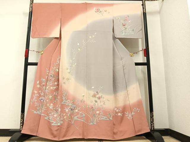 ■■■　サイズ　■■■ 身丈 158.5cm（肩から） 裄丈 66.5cm 袖丈 45cm　縫込み 5cm 袖幅 34cm 前幅 25cm 後幅 30cm 着物縫いこみ 内揚げ 1cm 裄 お袖側 約0cm　身頃側 約1.5cm ■■■　商...