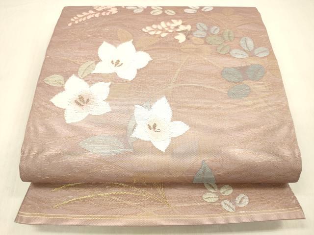 ■■■　サイズ　■■■ 長さ 438cm 幅 30.5cm程 ■■■　商品詳細　■■■ 【正絹】 状態は接写画像のように 柄止まり・裏地に薄い汚れがございますが その他特に目立ったシミ汚れなどもなく大変良い状態です。 着用時には見えない部分...