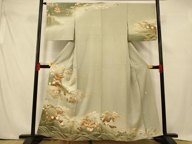 ■■■　サイズ　■■■ 身丈 157cm（肩から） 裄丈 64cm 袖丈 48cm　縫込み 3.5cm 袖幅 33cm 前幅 23cm 後幅 30cm 着物縫いこみ 内揚げ 6.5cm 裄 お袖側 約3cm　身頃側 約3cm ■■■　商品詳...