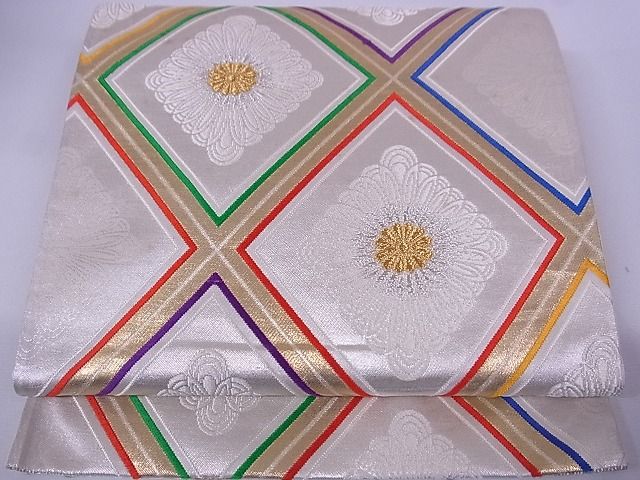 ■■■　サイズ　■■■ 長さ 420cm 幅 29.5cm程 ■■■　商品詳細　■■■ 【正絹・芯なし】 状態は接写画像のように 表地所々に汚れ、柄止まりに薄い汚れ、裏地に汚れがございますが 大変上質な逸品になりますので ぜひお手入れをされ...