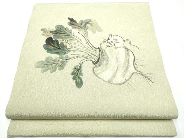 ■■■　サイズ　■■■ 長さ 352cm 幅 31cm程 ■■■　商品詳細　■■■ 【正絹】 状態は接写画像のように たれ先・裏地に薄い汚れがございますが その他特に目立ったシミ汚れなどもなく大変良い状態です。 大変上質な逸品になります。 ...