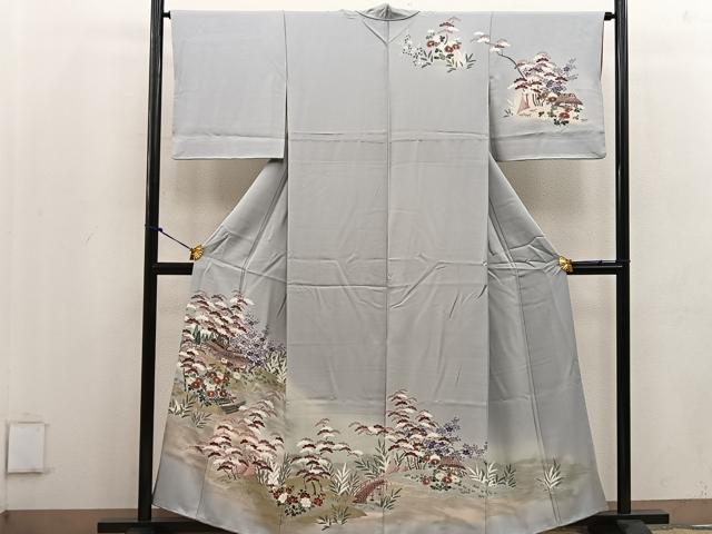 ■■■　サイズ　■■■ 身丈 157cm（肩から） 裄丈 64.5cm 袖丈 44.5cm　縫込み 4cm 袖幅 33.5cm 前幅 24.5cm 後幅 29.5cm 着物縫いこみ 内揚げ 6.5cm 裄 お袖側 約3cm　身頃側 約3cm...