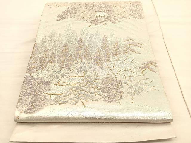 ■■■　サイズ　■■■ 長さ 428cm 幅 30.5cm程 ■■■　商品詳細　■■■ 【正絹・芯なし】 詳細に関しましては、画像をご確認ください。 大変上質な逸品になります。 お安く出品致しますので、是非この機会にいかがでしょうか？ ■■...