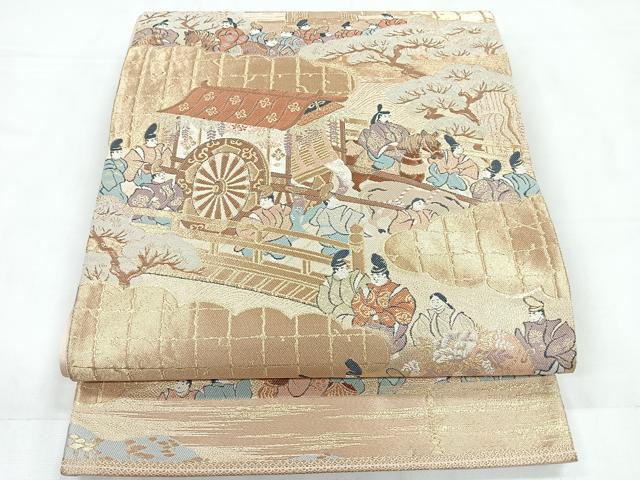 ■■■　サイズ　■■■ 長さ 434cm 幅 31cm程 ■■■　商品詳細　■■■ 【正絹】 詳細に関しましては、画像をご確認ください。 西陣の老舗服部織物は創業1788年から脈々と その卓越した技術力と創作性で親しまれてきました。 天明の...