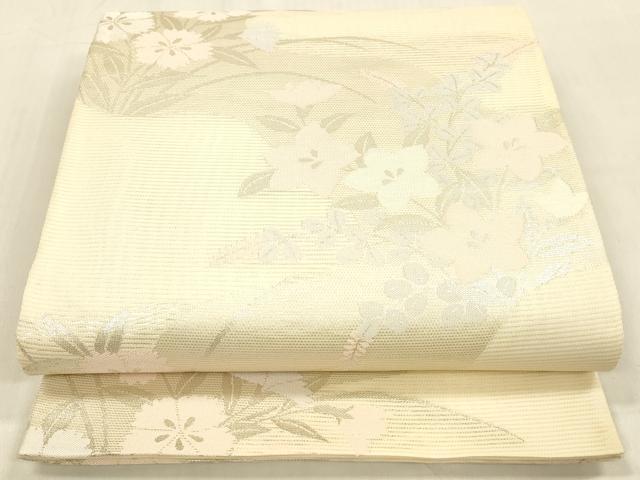 ■■■　サイズ　■■■ 長さ 428cm 幅 31cm程 ■■■　商品詳細　■■■ 【正絹】 状態は接写画像のように 裏地に薄い汚れがございますが その他表地は特に目立ったシミ汚れなどもなく大変良い状態です。 着用時には見えない部分になるか...