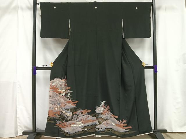 ■■■　サイズ　■■■ 身丈 158cm（肩から） 裄丈 66cm 袖丈 44cm　縫込み 4cm 袖幅 33cm 前幅 25.5cm 後幅 31.5cm 着物縫いこみ 内揚げ 9cm 裄 お袖側 約2cm　身頃側 約3cm ■■■　商品詳...