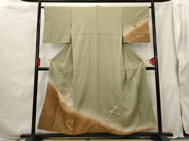 ■■■　サイズ　■■■ 身丈 152cm（肩から） 裄丈 64cm 袖丈 47cm　縫込み 3cm 袖幅 32cm 前幅 24cm 後幅 28cm 着物縫いこみ 内揚げ 7.5cm 裄 お袖側 約3.5cm　身頃側 約2.5cm ■■■　商...