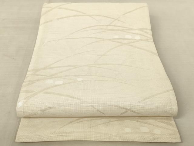 ■■■　サイズ　■■■ 長さ 440cm 幅 30.5cm程 ■■■　商品詳細　■■■ 【正絹・芯なし】 状態は接写画像のように 太鼓に薄い汚れがございますが その他特に目立ったシミ汚れなどもなく大変良い状態です。 大変上質な逸品になります...