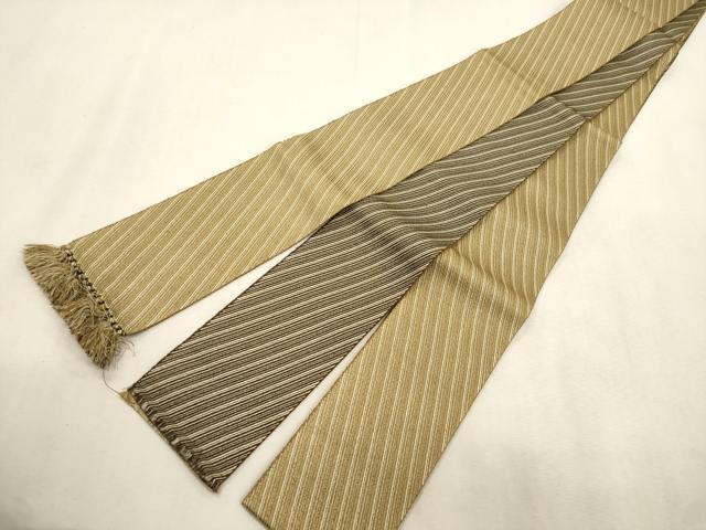 ■■■　サイズ　■■■ 長さ 394cm 幅 9.5cm程 ■■■　商品詳細　■■■ 【正絹・未使用】 状態は一度も締めておらず 特に目立ったシミ汚れなどもなく大変良い状態です。 本場筑前博多織は、 福岡県福岡市博多区やその周辺で生産される...