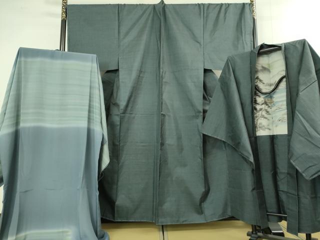 ■■■　サイズ　■■■ 【着物】 身丈 155cm（肩から） 裄丈 75cm 袖丈 51.5cm 袖幅 37.5cm 前幅 29.5cm 後幅 33.5cm 着物縫いこみ 内揚げ 3.5cm 裄 お袖側 約 1cm　身頃側 約 0cm 【羽...