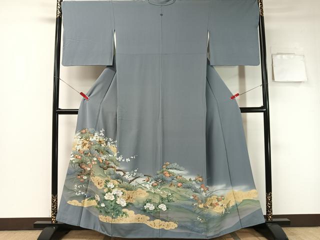 ■■■　サイズ　■■■ 身丈 160.5cm（肩から） 裄丈 69.5cm 袖丈 47cm　縫込み 4cm 袖幅 35.5cm 前幅 24.5cm 後幅 30.5cm 着物縫いこみ 内揚げ 6.5cm 裄 お袖側 約2cm　身頃側 約4cm...