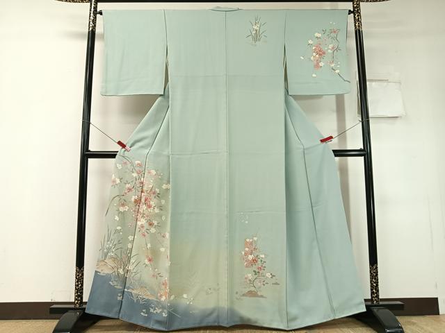 ■■■　サイズ　■■■ 身丈 161.5cm（肩から） 裄丈 64cm 袖丈 48cm　縫込み 7.5cm 袖幅 32cm 前幅 23.5cm 後幅 29cm 着物縫いこみ 内揚げ 4cm 裄 お袖側 約3cm　身頃側 約2.5cm ■■■...